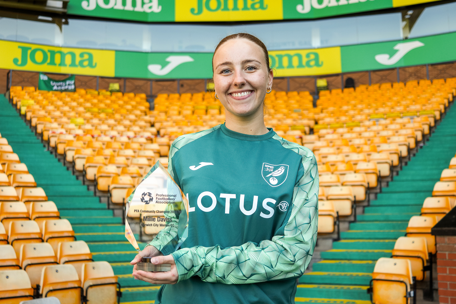 Millie Daviss nominated as Norwich City's PFA Community Champion ...