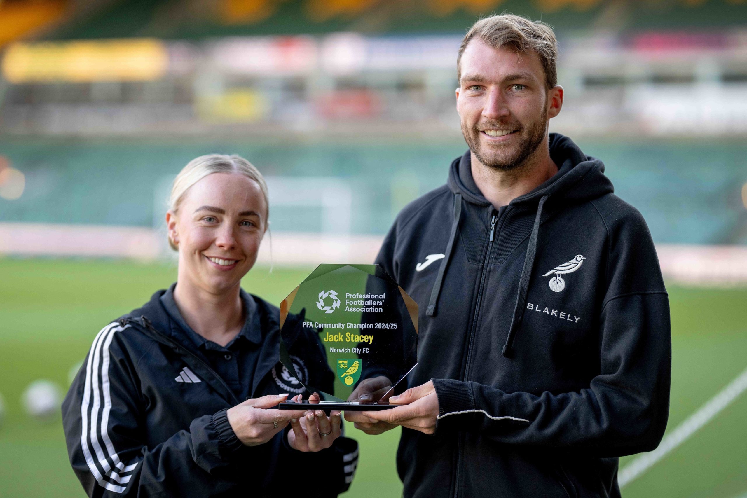 Jack Stacey wins PFA Community Champion Award | Norwich City Community ...